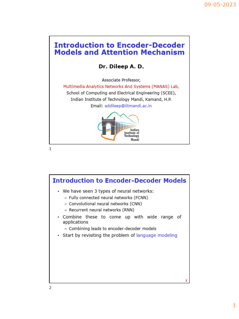 Class44-46 Introduction To Enncoder-Decoder Model Attention-03 ...