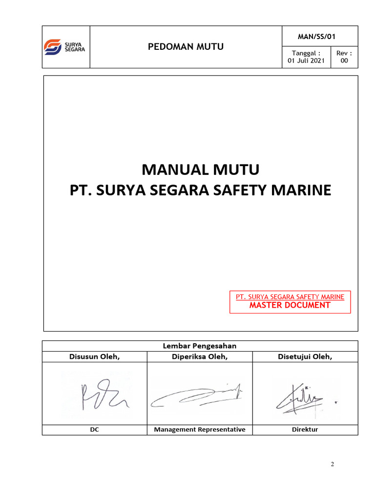 Manual Mutu Iso 9001 2015 | PDF