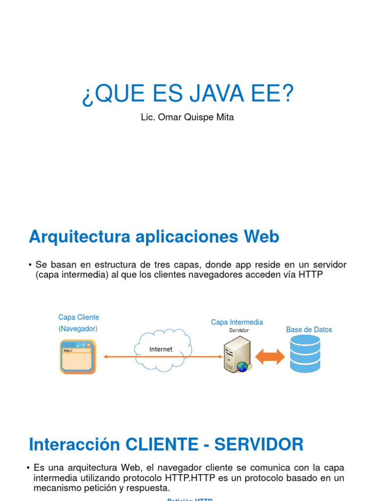 Introducción a Java EE y su Arquitectura | PDF | Java (lenguaje de ...