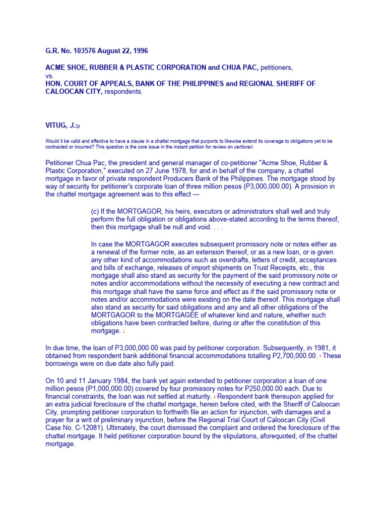 Cred Trans Full Cases 1 | PDF | Cheque | Foreclosure