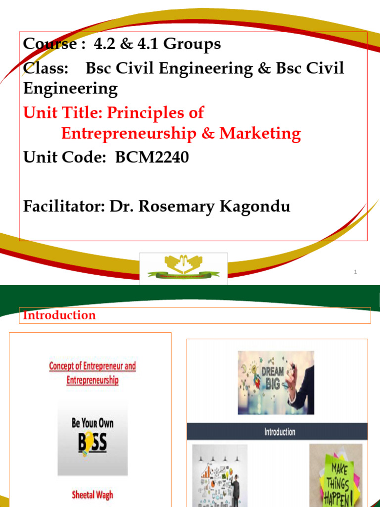 Lecture 1 - Def-Characteristics-Evolution of Entrep | PDF ...