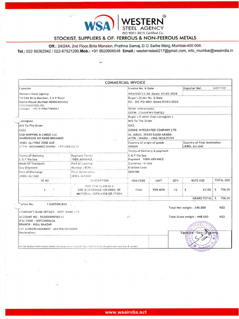 20 Invoice Packing | PDF