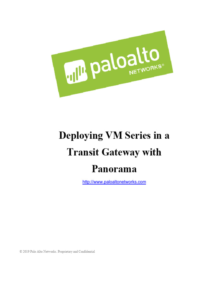 Aws Transit Gateway Deployment Guide With Panorama Pdf