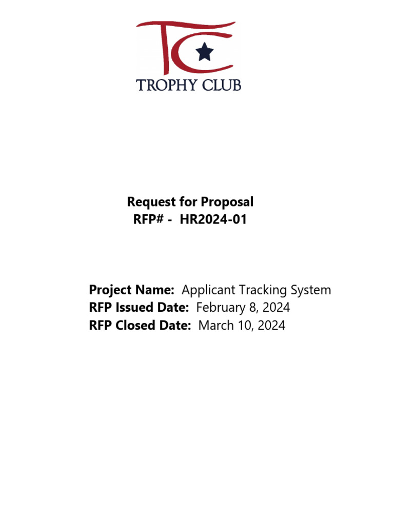 Applicant Tracking System | PDF | Request For Proposal | Recruitment