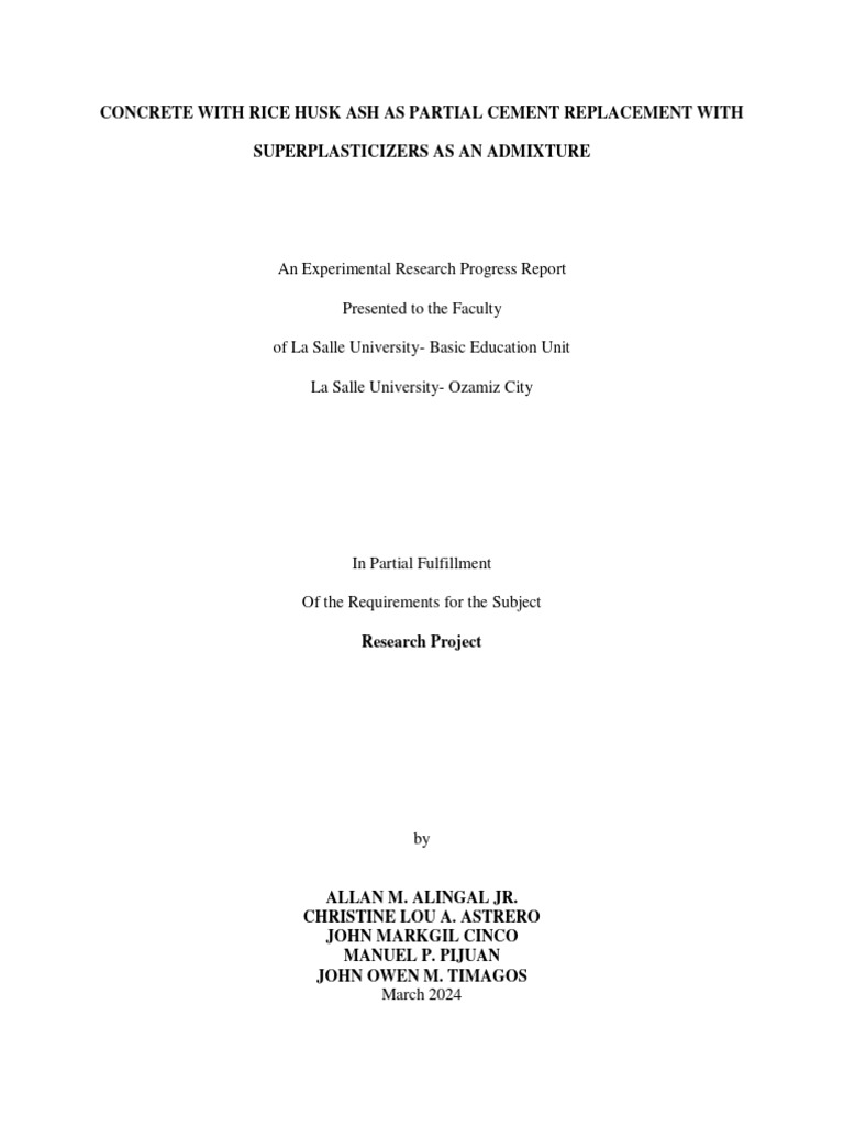 Student Concrete Experiment Report | PDF | Concrete | Building Materials