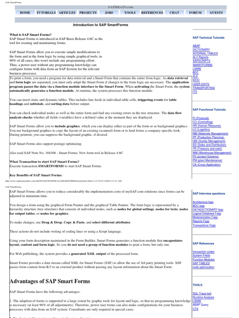 SAP Smart Forms | PDF | Barcode | Page Layout