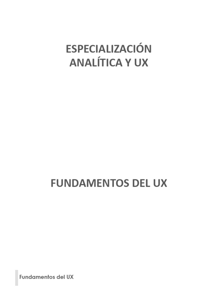 M1 - U1 - Presentación UX - Fundamentos | PDF | Persuasión | Diseño