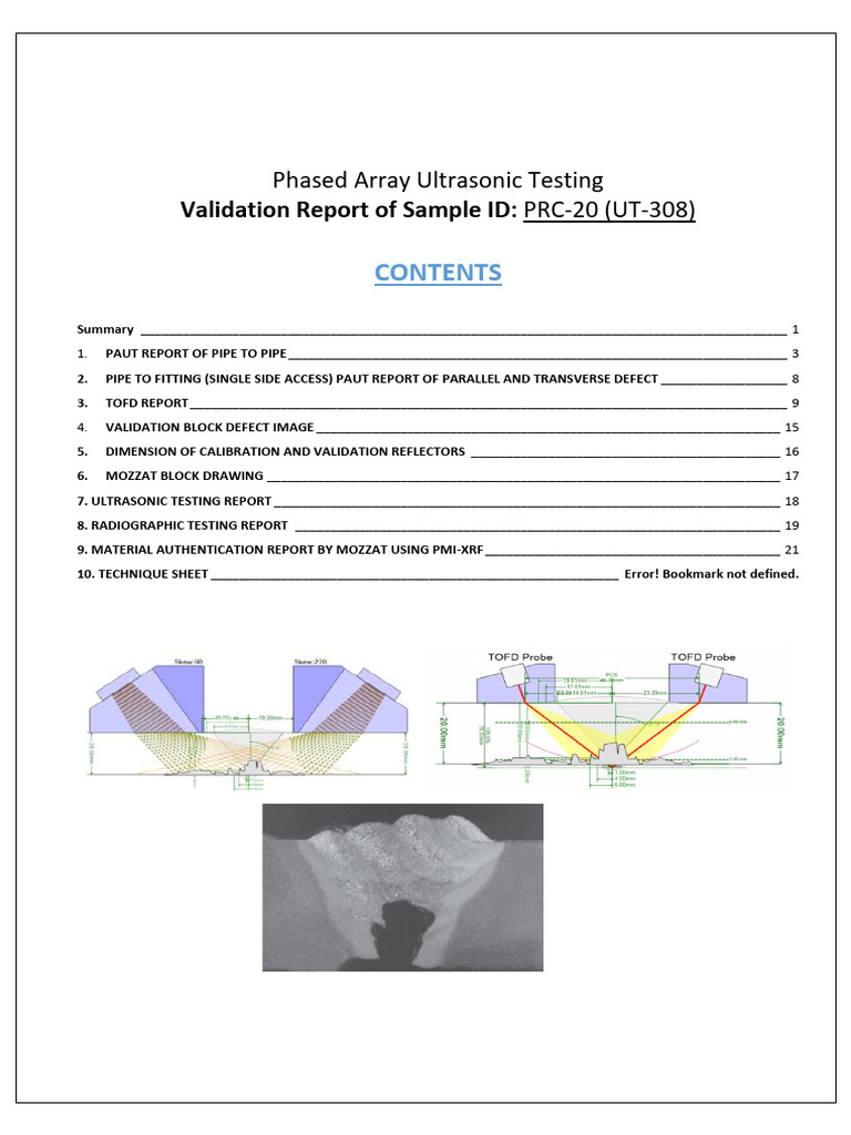 TOFD and PAUT For Weld Root Corrosion | PDF | Nondestructive Testing ...