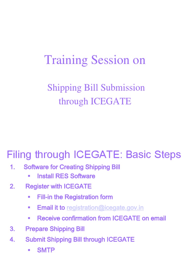 Cha Icegate Presentation | PDF | Email | Online Services