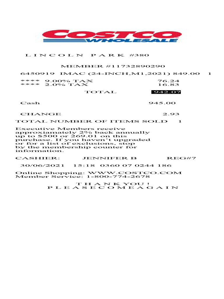 COSTCO | PDF | Finance & Money Management