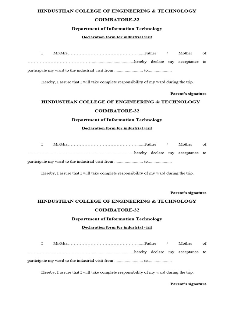 IV Declaration Form | PDF