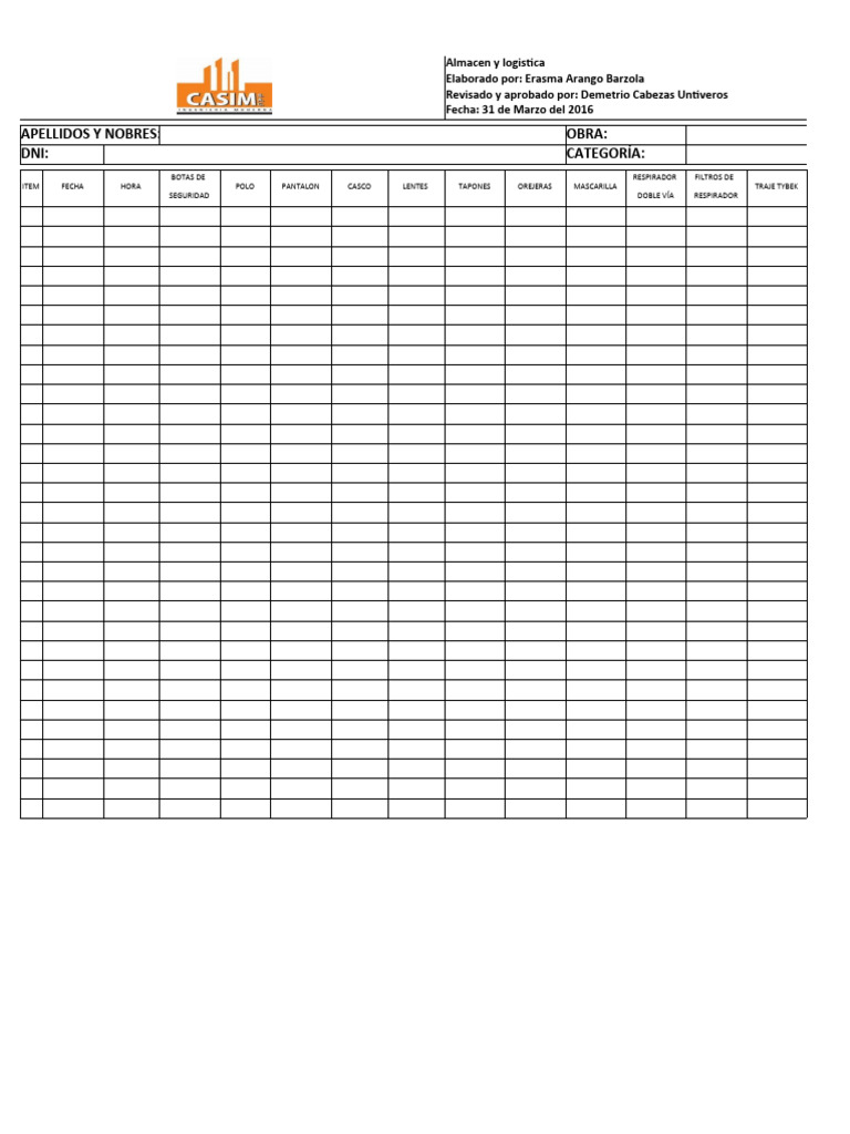 Control de Epp | PDF