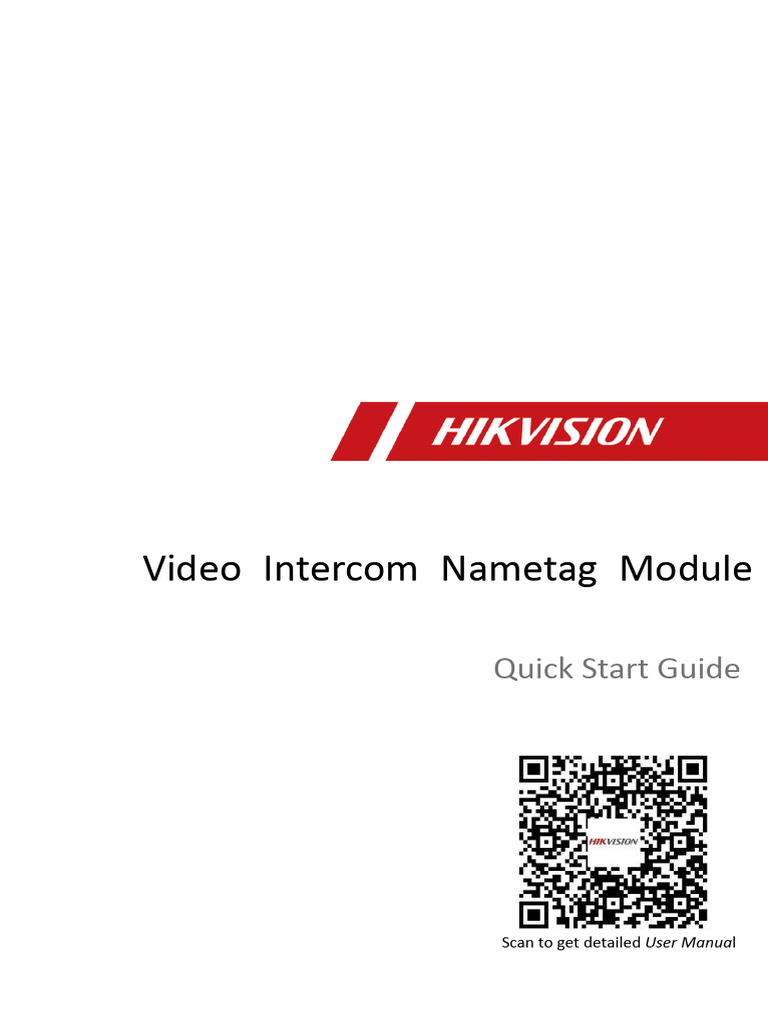 Ud11837b-B Baseline Video Intercom Nametag Module Quick Start Guide v2.0 | Download Free PDF ...