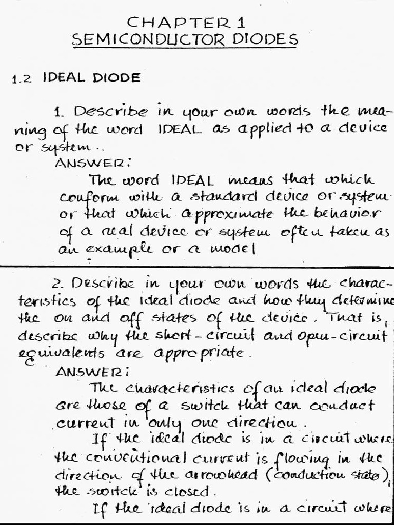 Semiconductor Diodes Notes | PDF
