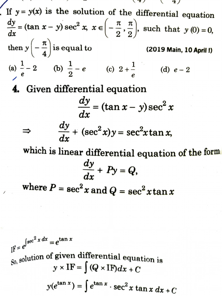 Differential Equation | PDF | Algebra | Applied Mathematics