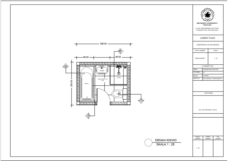 Denah Kamar Mandi-Model | PDF