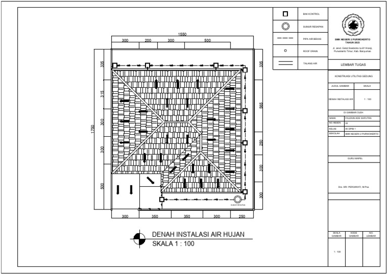 Denah Instalasi Air Hujan | PDF