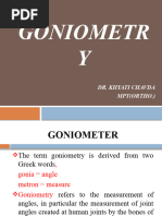 Goniometry of Cervical Spine | PDF