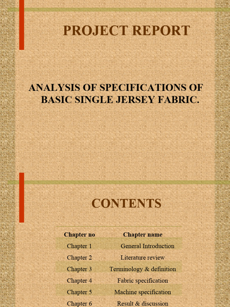 project REPORT | PDF | Gauge (Knitting) | Yarn