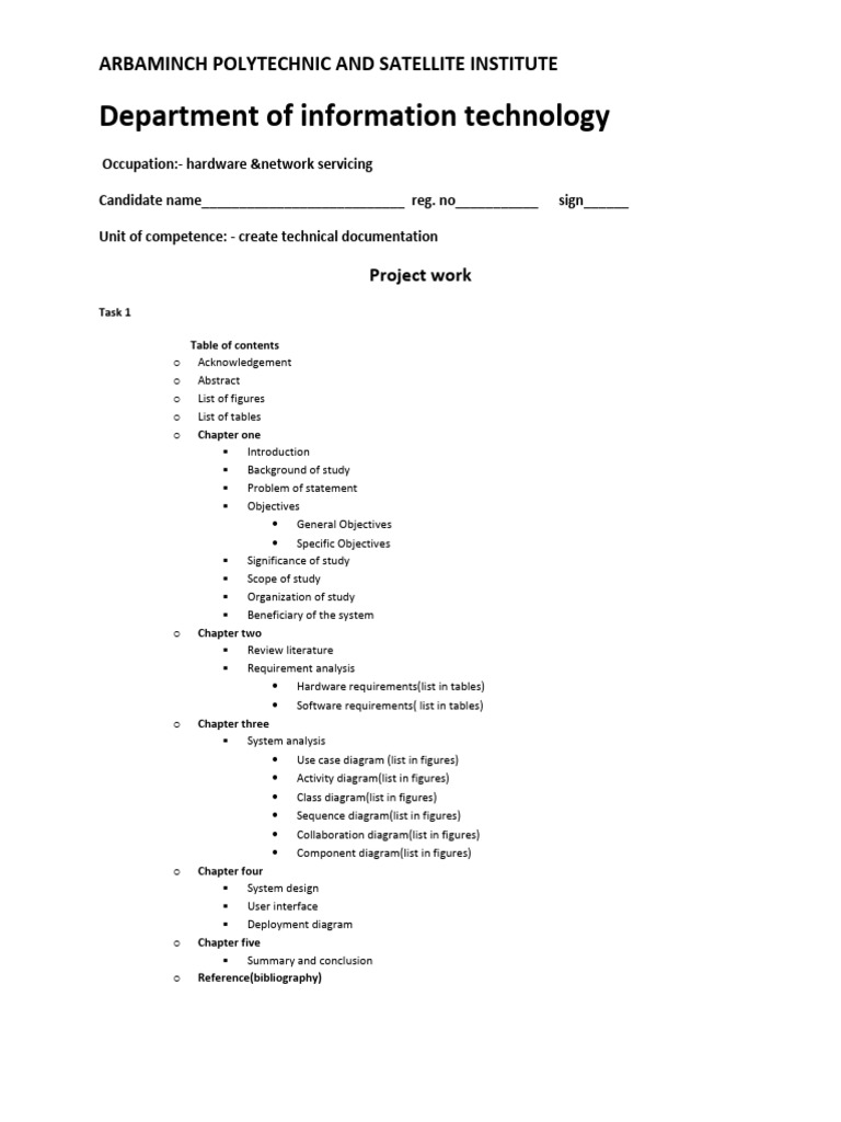 Create Technical Documentation Project Pdf Use Case Information Science