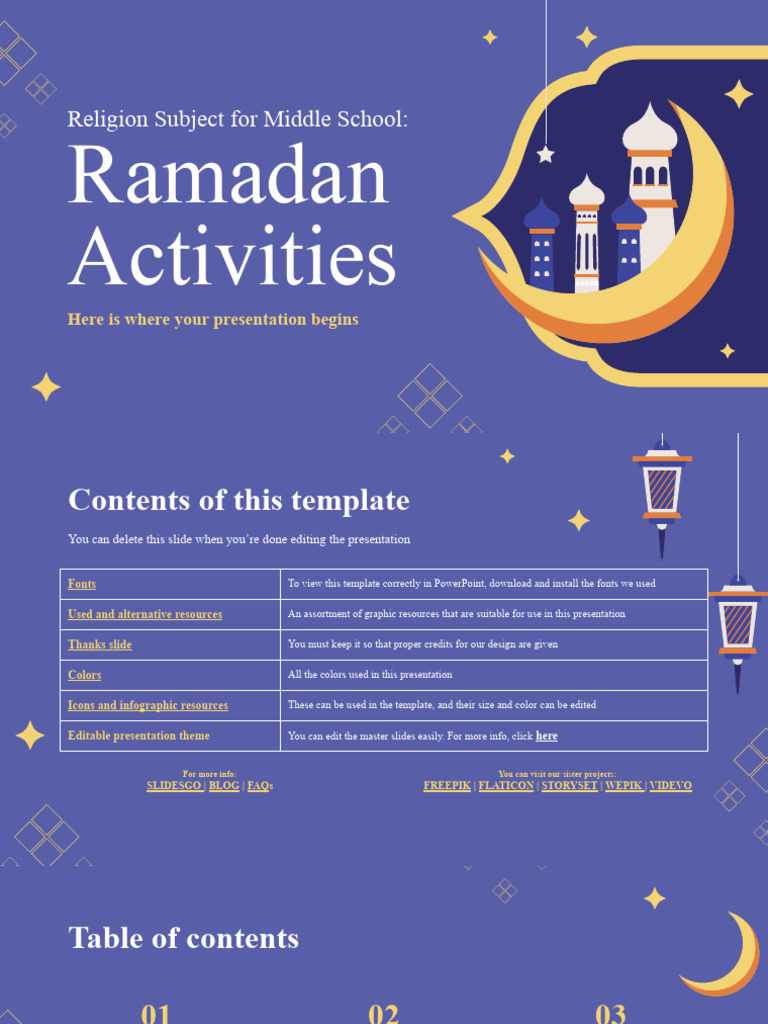 Ramadan Activities for Middle School | PDF | Planets | Mercury (Planet)