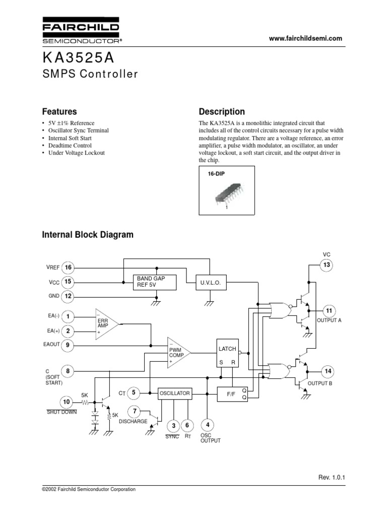 KA3525A PWM Controller Specs | PDF | Medical Device | Amplifier