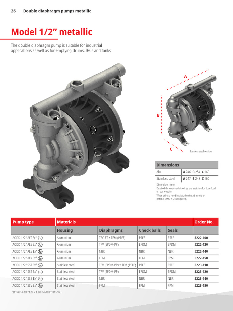 Double Diaphragm Pump en p26-27 | PDF | Building Engineering | Chemical Substances