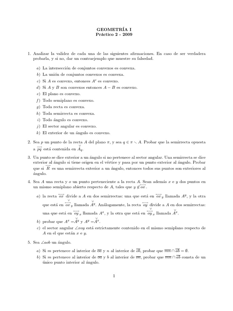 Practico2009 2 | PDF | Línea (geometría) | Conjunto convexo