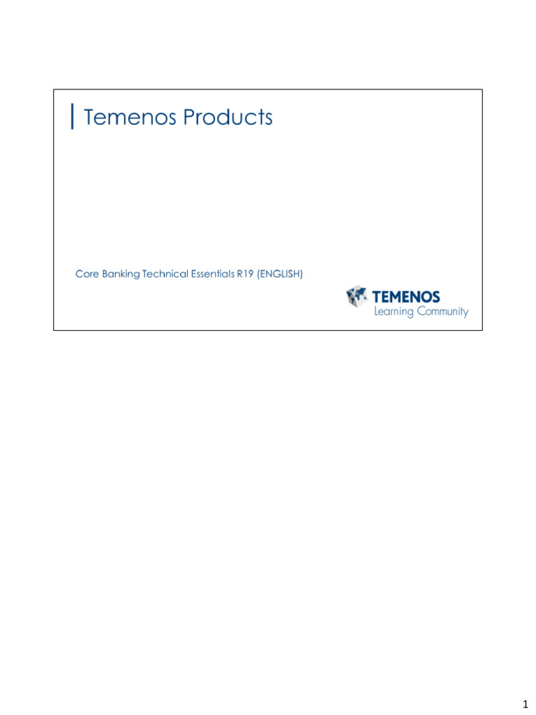 Temenos Banking Solutions Guide | PDF | Banks | Databases