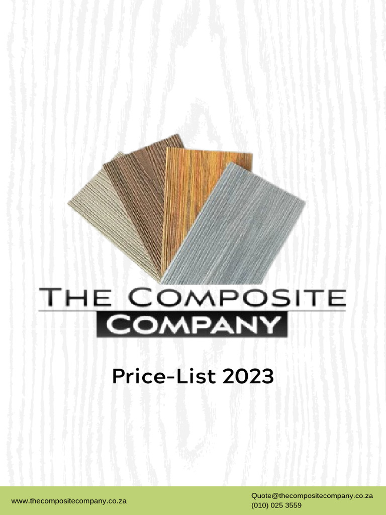 The Composite Company Price List Final - Print Quality | PDF