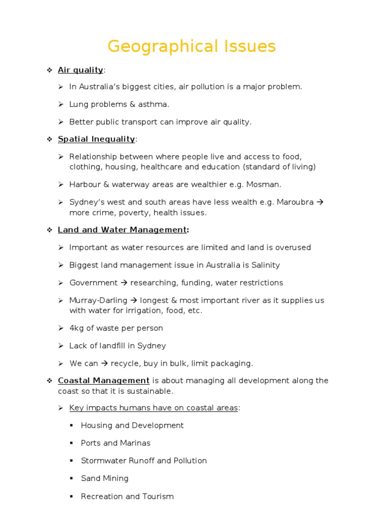 Geographical Issues 2 | PDF | Coast | Urban Sprawl