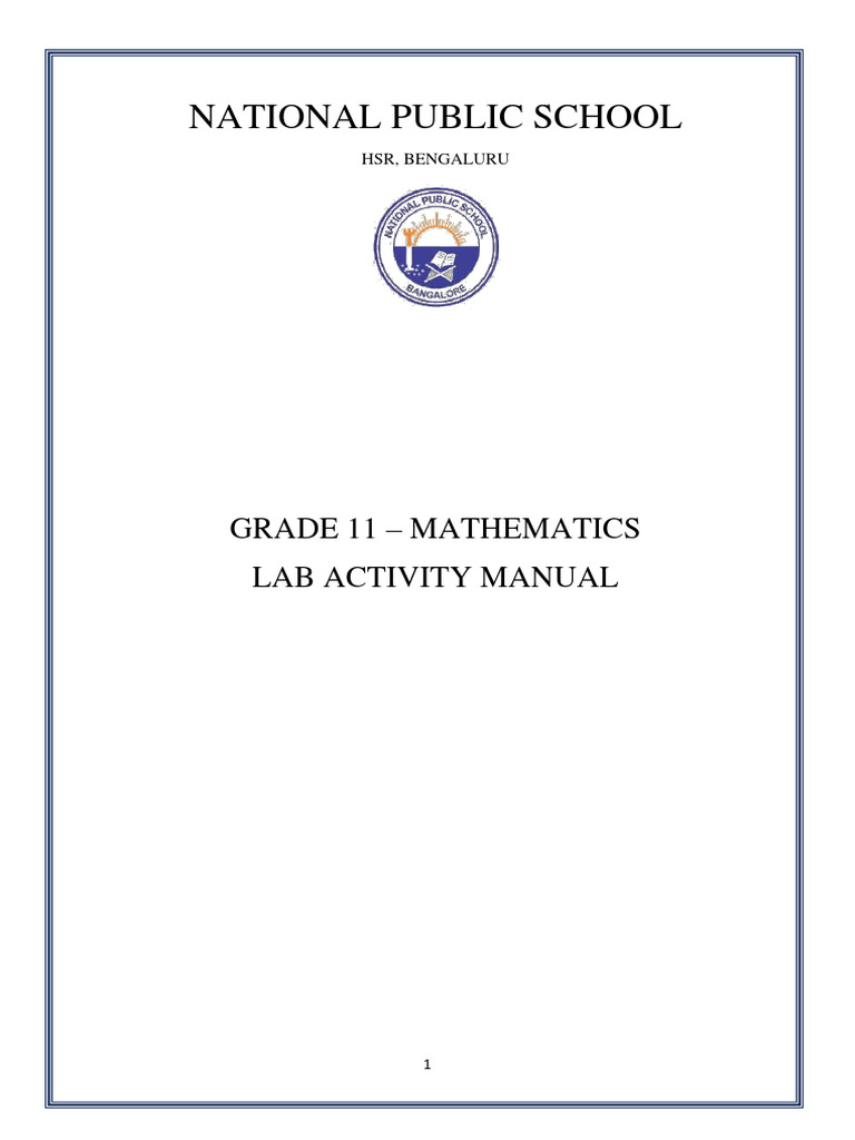 G11-Math-Lab Manual | Download Free PDF | Cartesian Coordinate System ...