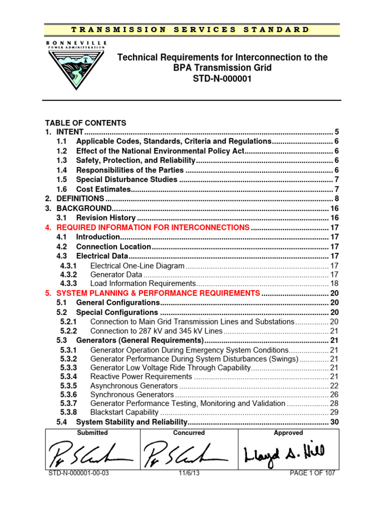 Tech Requirements Interconnection | PDF | Electrical Substation ...