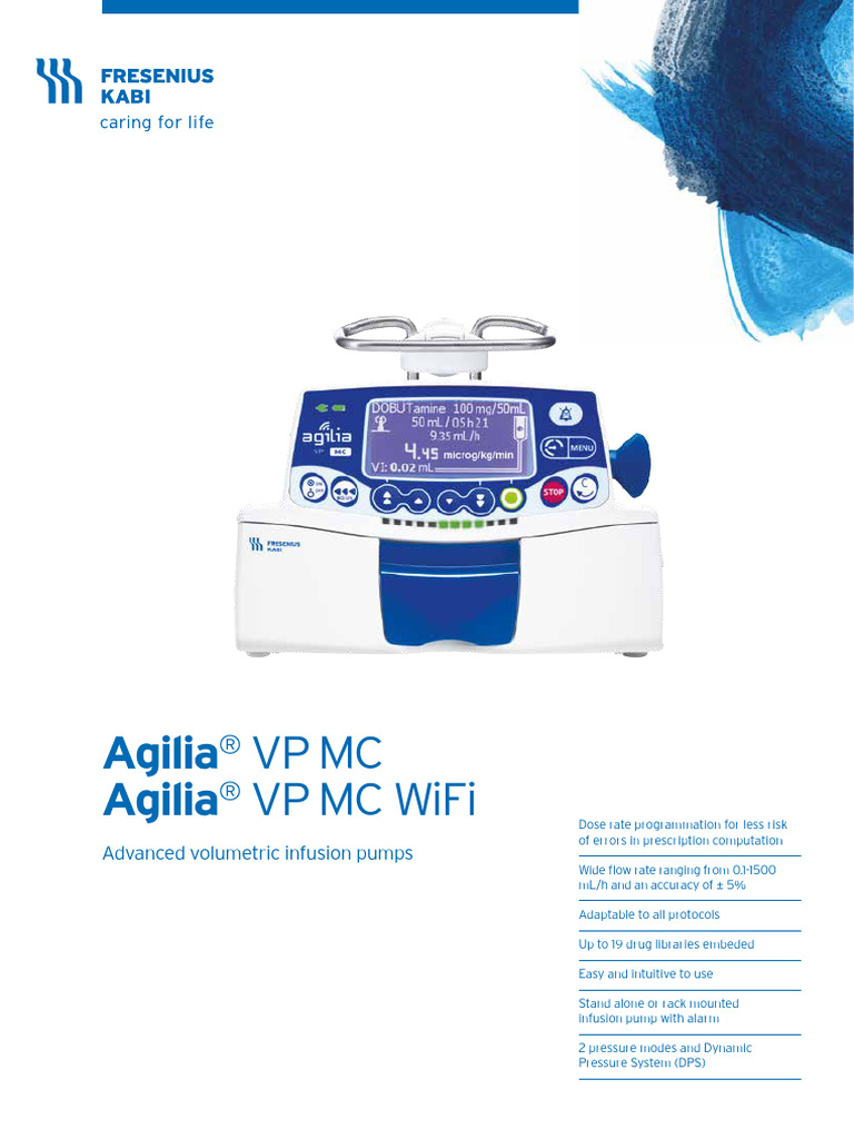 Agilia VP MC DataSheet | PDF | Ieee 802.11 | Intravenous Therapy