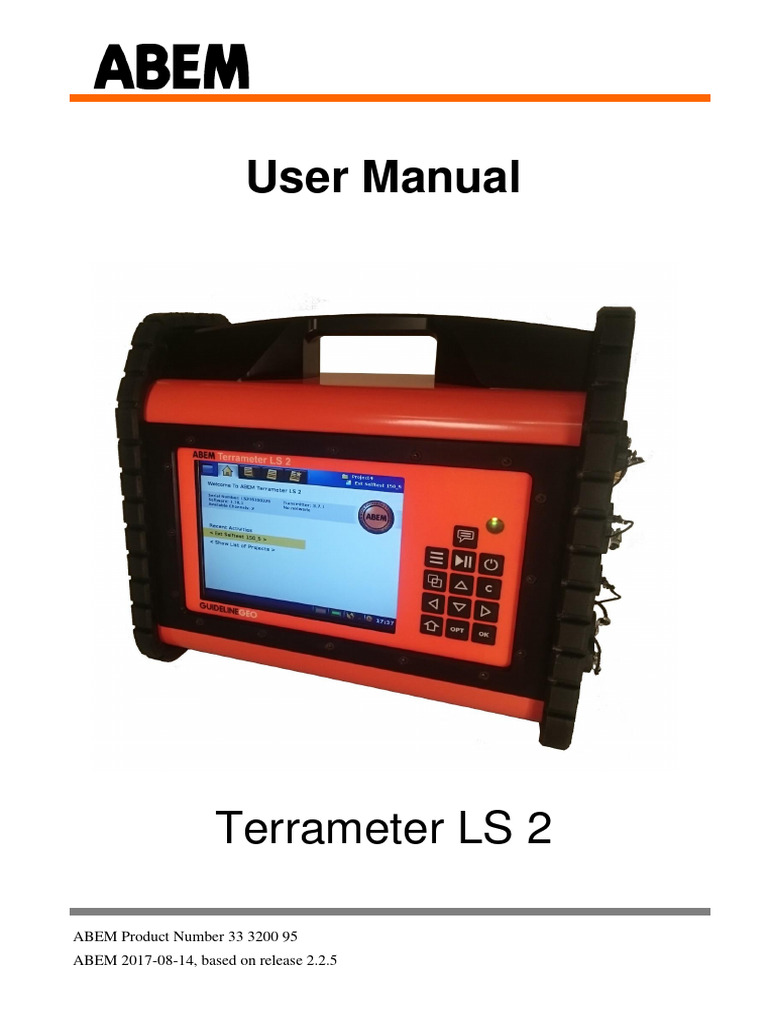 Terrameter LS 2 User Manual | PDF | Computer Keyboard | Menu (Computing)