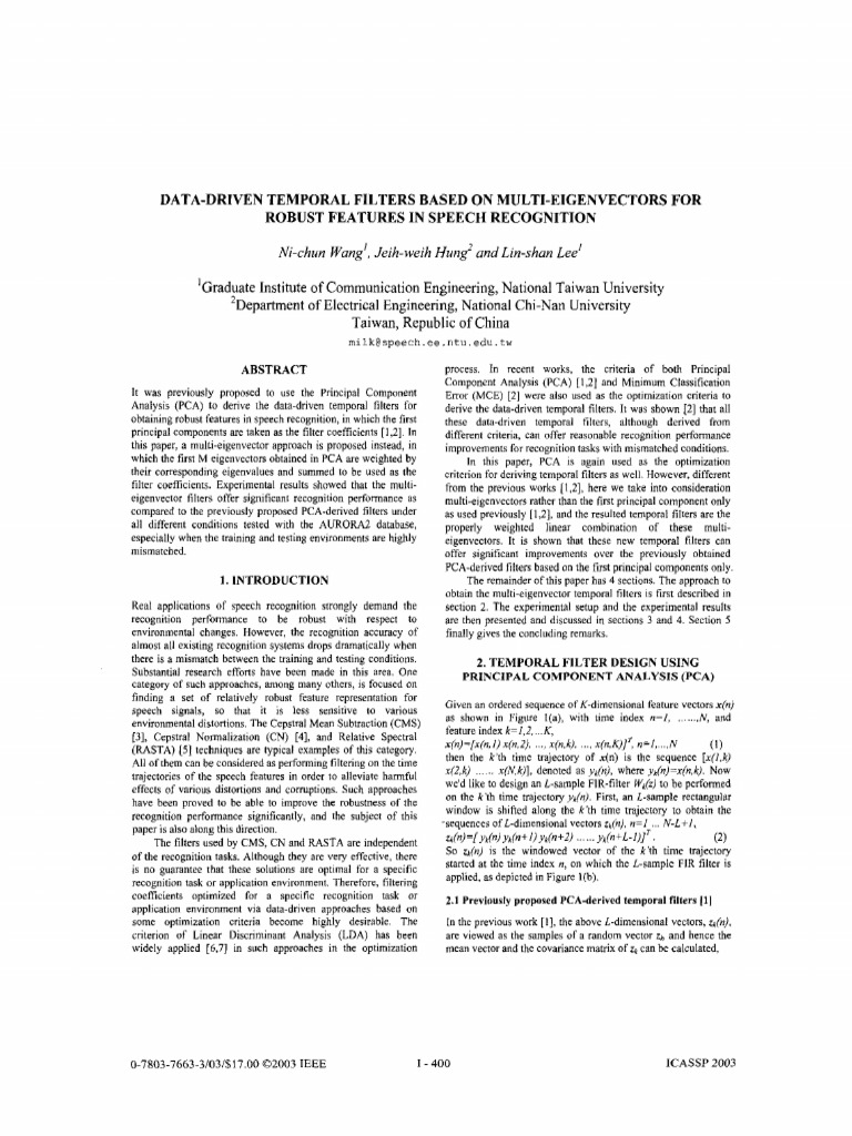 2003 Data Driven Sr | PDF | Principal Component Analysis | Eigenvalues And Eigenvectors