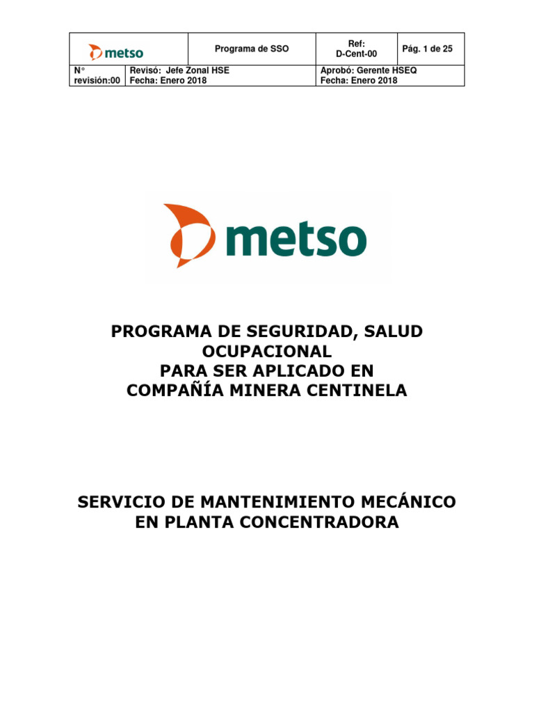 SSO-04 Programa SSO | PDF | Seguridad y salud ocupacional | Auditoría