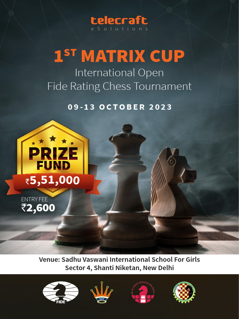 1st Matrix Cup Fide Rated Chess Tournament | PDF | Chess
