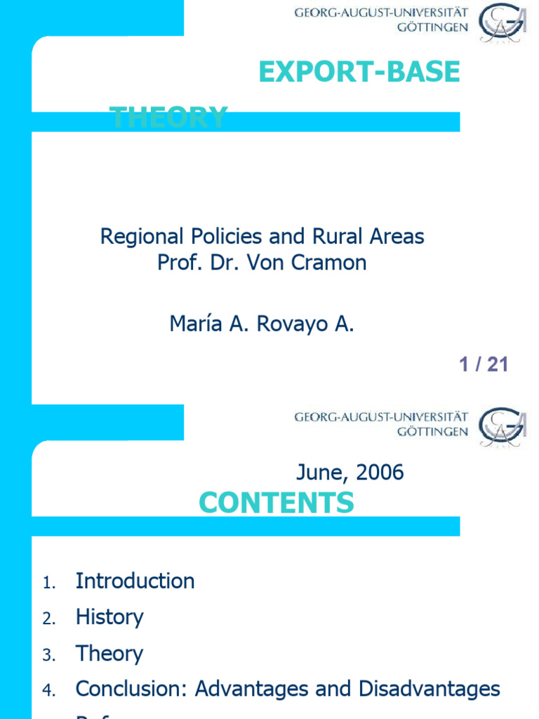 Export-Base Theory for Economists | PDF | Finance & Money Management