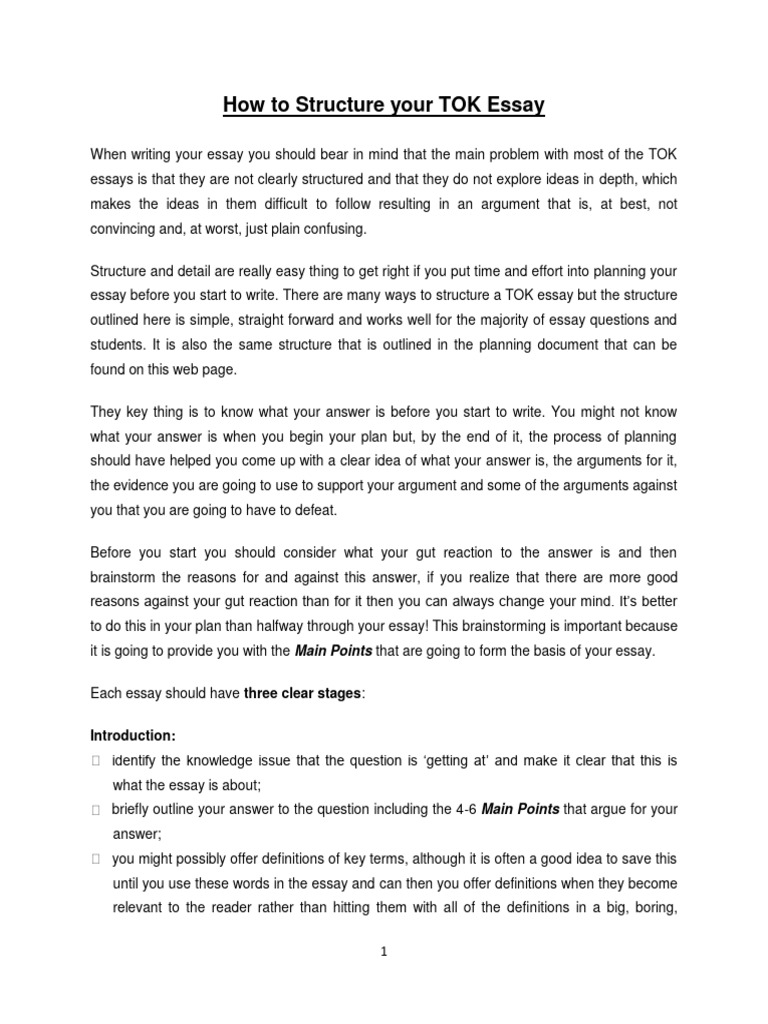 how_to_structure_your_tok_essay | PDF | Essays | Question how_to_structure_your_tok_essay | PDF | Essays | Question