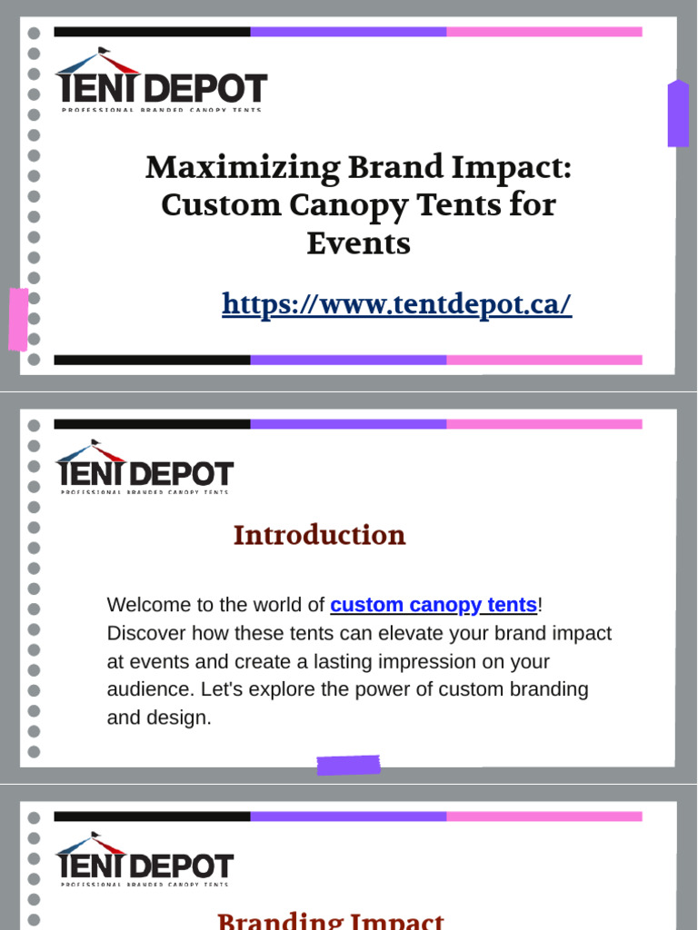 Maximizing Brand Impact Custom Canopy Tents for Events | PDF Maximizing Brand Impact Custom Canopy Tents for Events | PDF