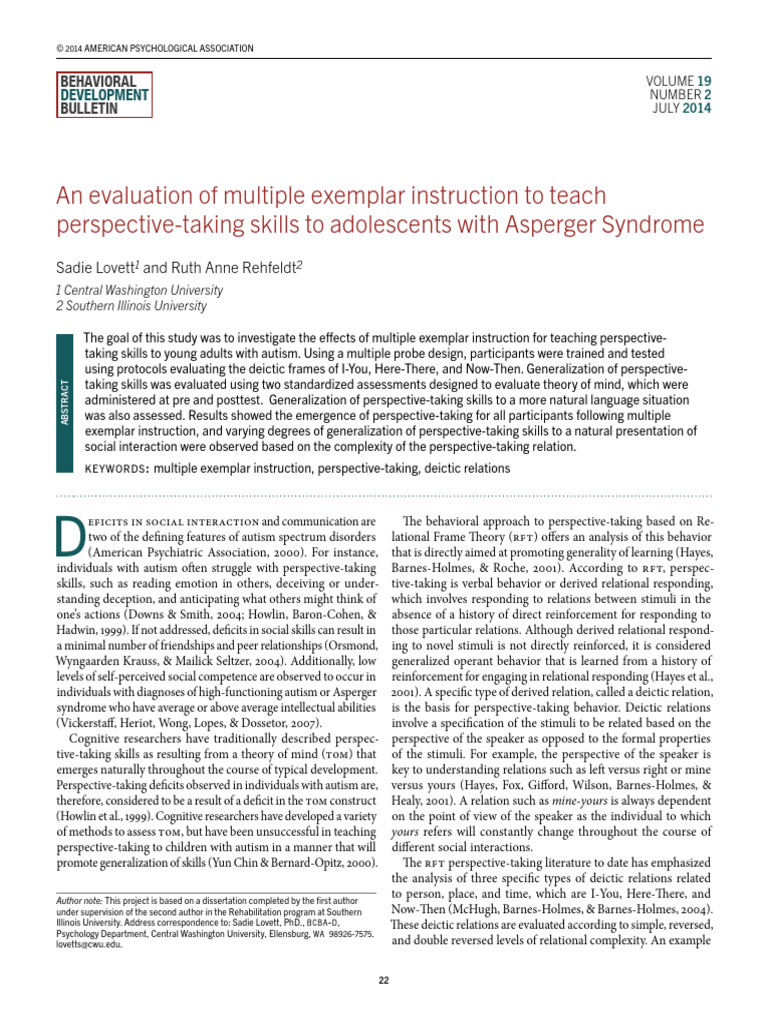 An Evaluation of Multiple Exemplar Instruction To Teach | PDF | Theory ...