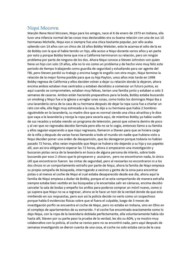 Niqui Mccown | PDF