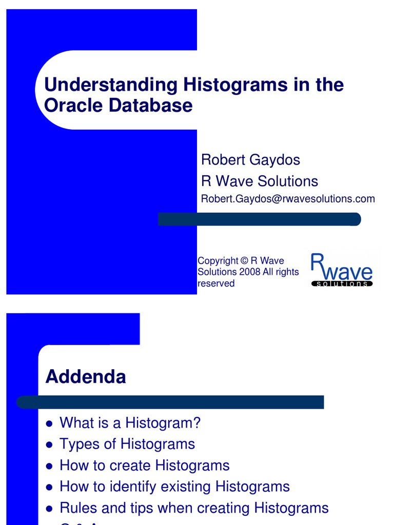 Understanding Histogram | PDF | Histogram | Database Index