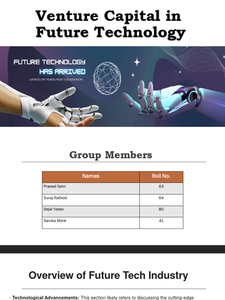 Venture Capital Trends in Future Tech | PDF | Venture Capital ...