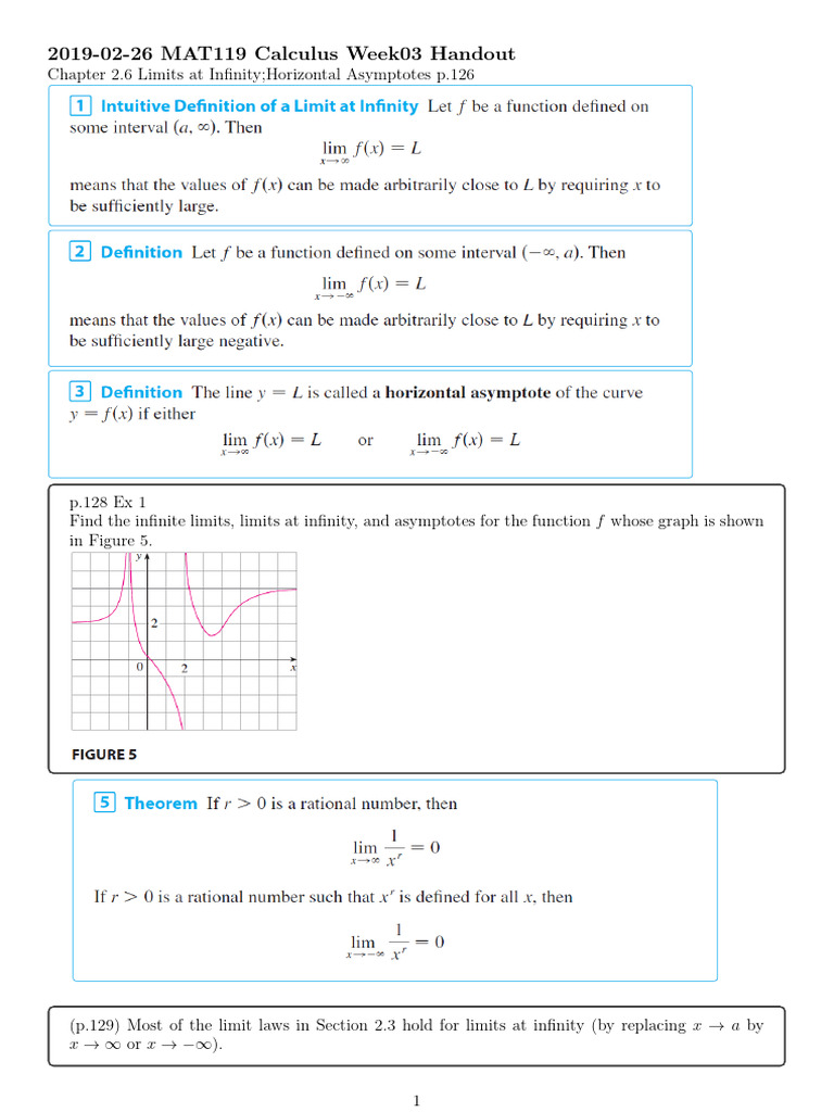 Calculus Limits and Asymptotes Guide | PDF