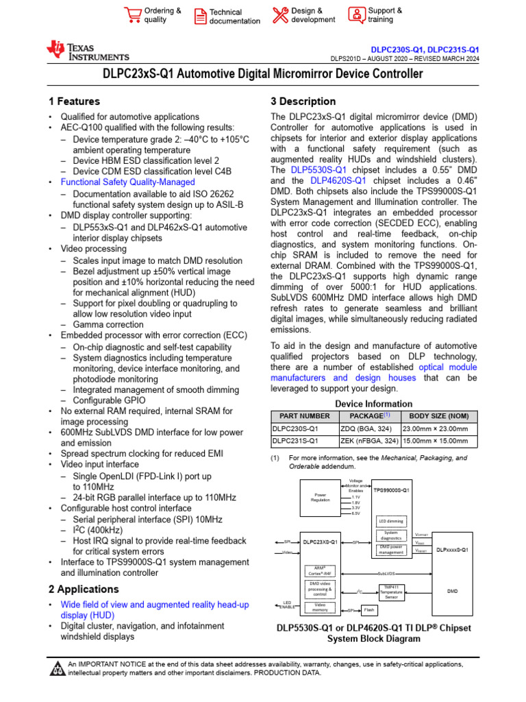 dlpc231s q1 | PDF | Embedded System | Microcontroller