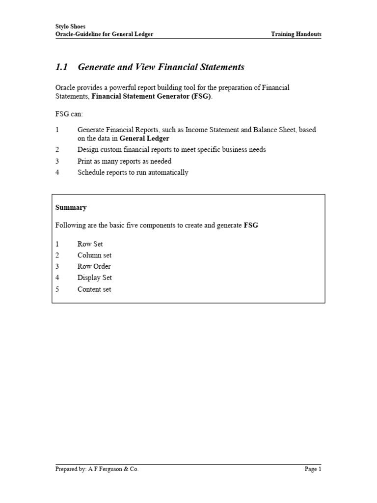 FSG - TRAINING - MANUAL Old | PDF | Computer Programming | Computing