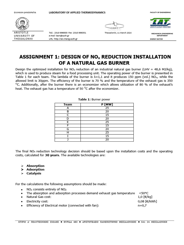 Assignment 1 | PDF | Temperature | Adsorption