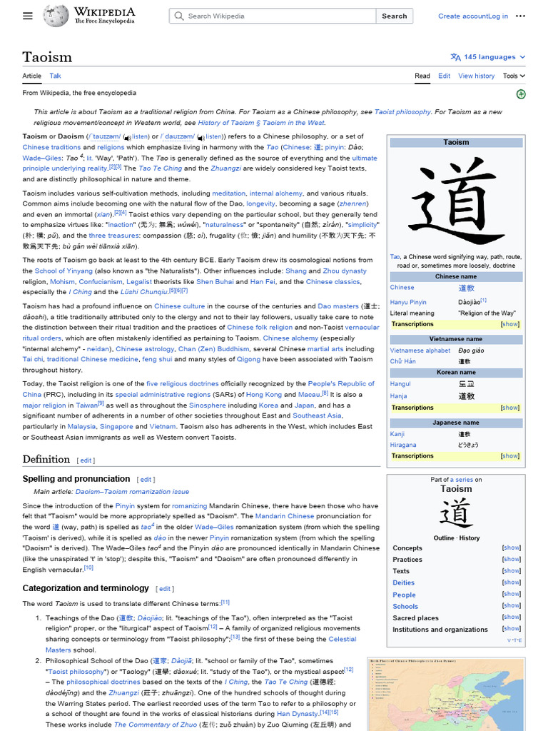 Taoism - Wikipedia | PDF | Tao | Laozi